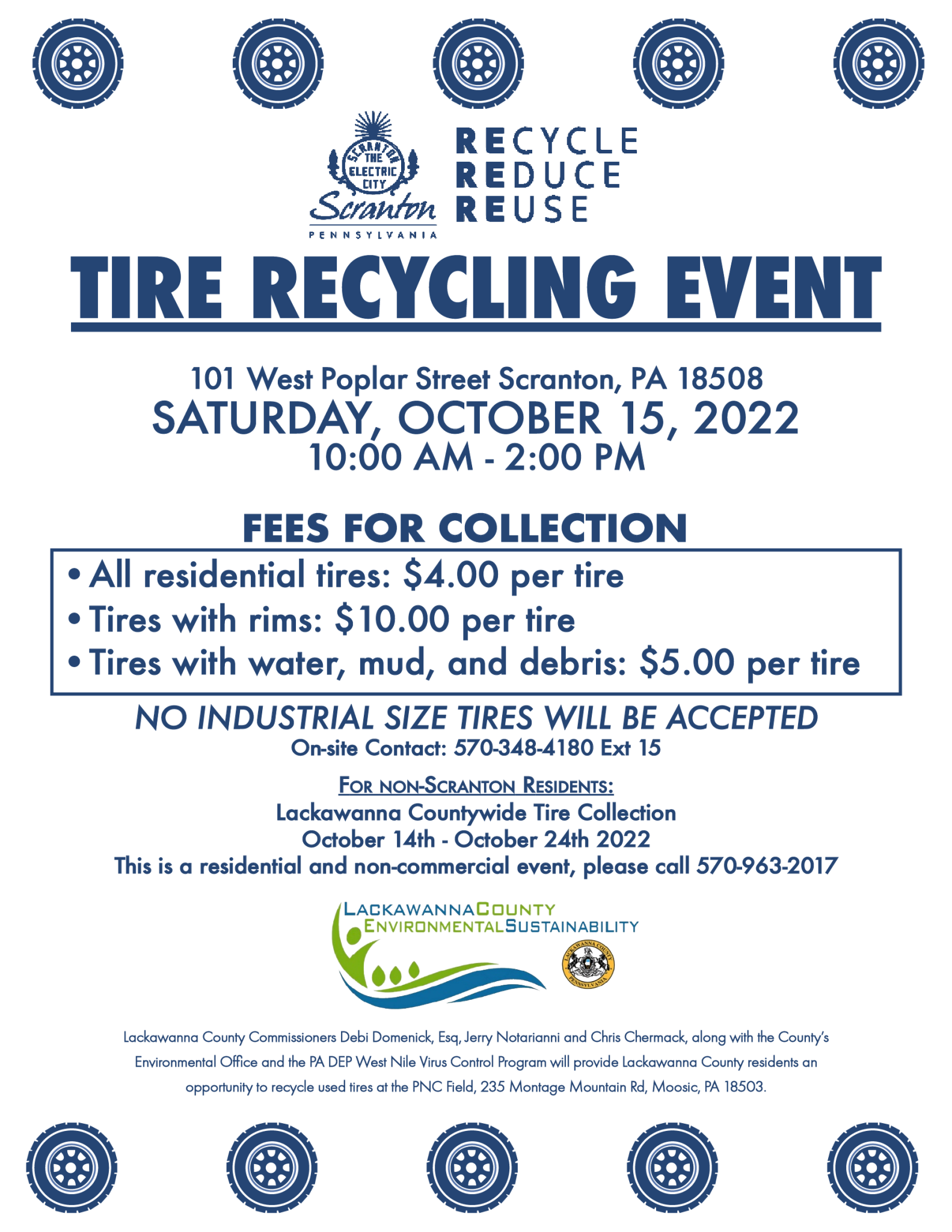 Tire Recycling Event!!! – City of Scranton